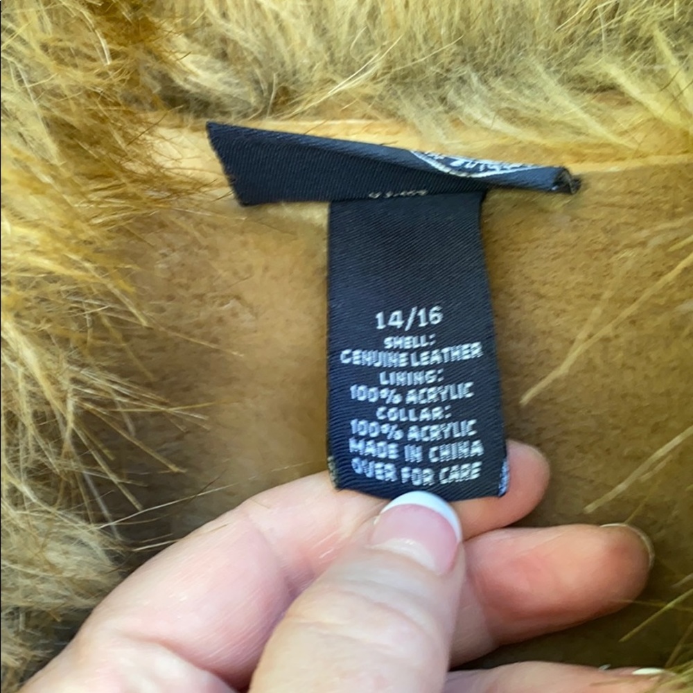 Genuine Leather And Fake Fur Coat - Gem